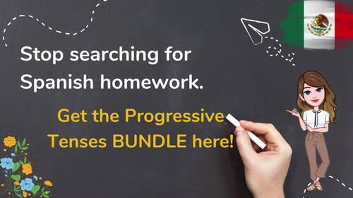 Spanish Verb Tenses Progressive Tenses Practice Worksheets Conjugation ...