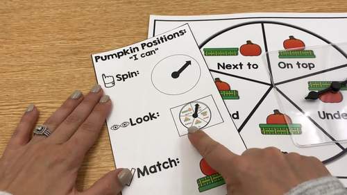 FREEBIE Pumpkin Positional Words: Pre-K and Kinder Pumpkins Themed Centers