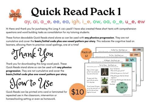 Long A Vowel Spelling Pattern 'ai' Decodable Activity Pack | TPT