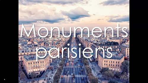 French Paris Monument Image Descriptions Vocabulary Culture Digital No Prep