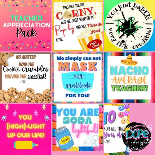 Teacher/Staff appreciation tags! by XOXO Beanie | TpT