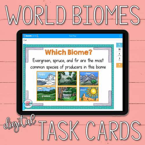 World Biomes Interactive Quiz Game Multiple Choice Boom Cards | TpT