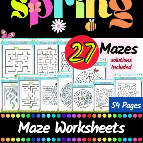 27 Printable Spring Maze Worksheets | April Puzzle Activities # ...