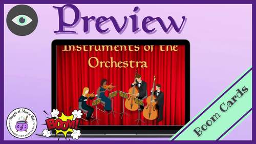 Instruments of the Orchestra - Visual & Aural Identification | Boom Cards