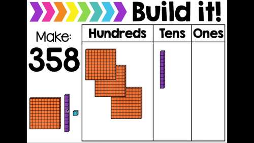 Boom Cards™ Place Value Build It Base 10 Blocks 3 Digit Numbers | TpT