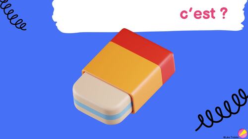 NUMBERS 0 - 10 + SCHOOL SUPPLIES VOCABULARY IN FRENCH | DIGITAL RESOURCE