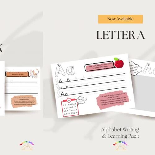 Alphabet Learning & Tracing Worksheets | Learning letters A-Z | Phonics