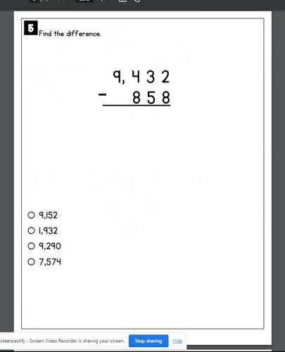 4th Grade EnVision Assessment - Topic 2 (Add & Subtract Whole Numbers ...