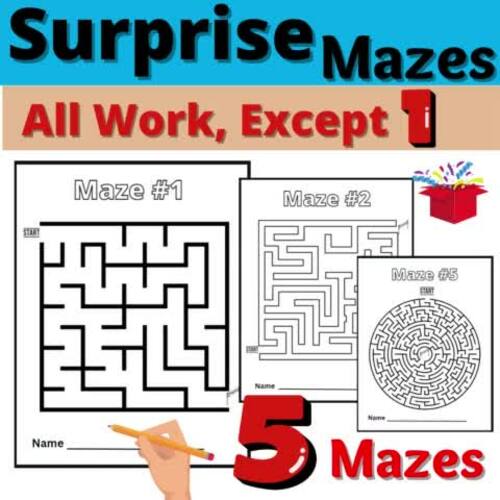 Maze Surprise Activity Game Student Puzzles No Prep Class Break Time