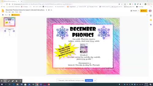 December Phonics Fountas and Pinnell Grade 2 Interactive Google Slides ...