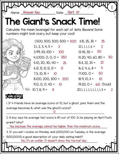 April Fools Day Math 5th-6th Grade | 20 Prank Worksheets & Answer Keys