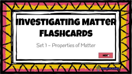 Properties of Matter Vocabulary Flashcards by Toolbox of Science