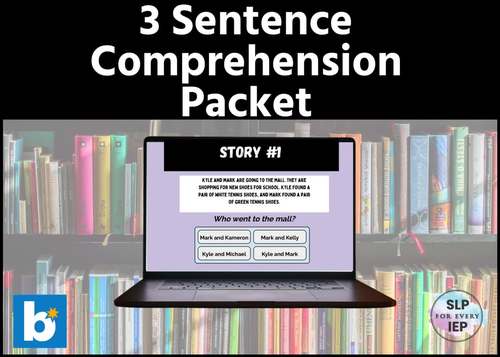 3-Sentence Reading Comprehension Boom™ Deck for Early Readers | TPT
