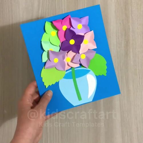 Spring Flower Summer Hydrangea Craft April May Mothers Mother’s day Card