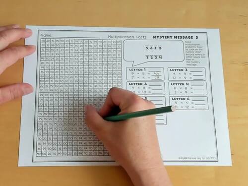 Summer Multiplication Facts Mystery Message Math Activities | TPT
