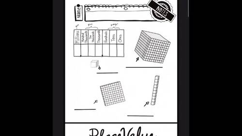Place Value Notes-Book Doodle Style | BEST Standards Aligned | Big ...
