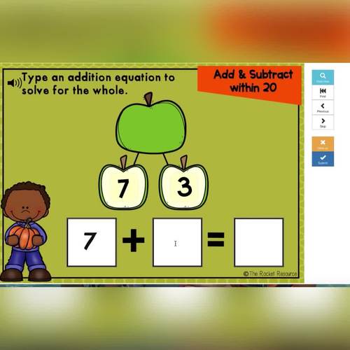 Addition and Subtraction within 20 Fall-themed BOOM™ Cards 2.OA.2