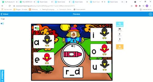 BOOM CARDS FALL: SPELLING READING CVC WORDS | Digital Game by Ms Herraiz
