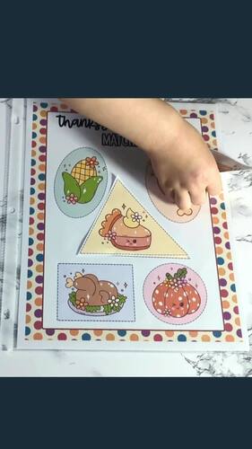 Colors + Shape Matching Thanksgiving Activity, Pin the Tail Game ...