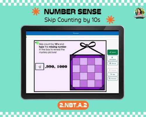 Number Sense - Skip Counting by 10s - 2.NBT.A.2 by Wanderlust Designer