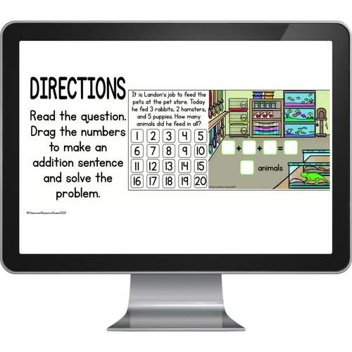 Addition to 20 Problem Solving with 3 Addends Digital Center for SEESAW