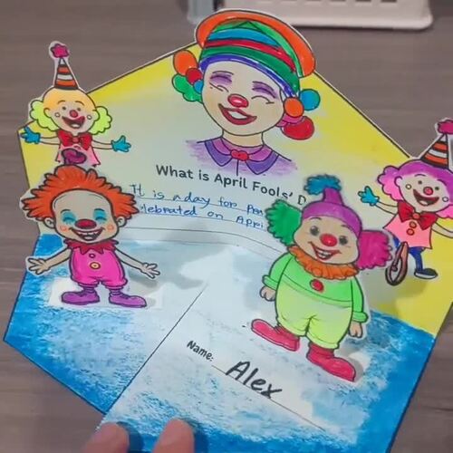 April Fools’ Day 3D Craft : Writing Prompt Activities /Fun & Easy