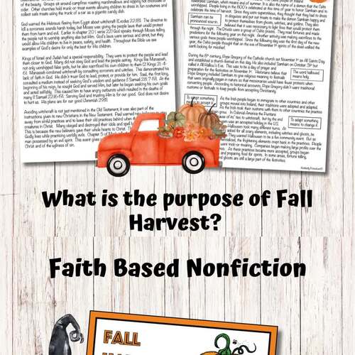Celebrating Fall Harvest or Halloween: Faith-Based Non-fiction Reading ...