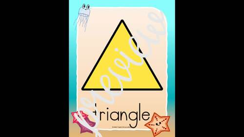 2D and 3D Shape Posters Under the Sea Ocean Theme Classroom Decor Set 3