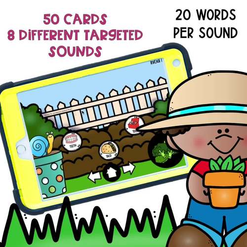 Spring Garden Theme Boom Cards Activity for Early Articulation | TPT