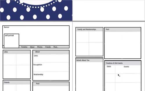 Social Studies: Facebook Character Analysis / Sketch Template | TPT