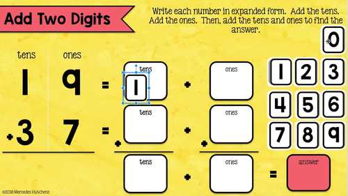 Add Two Digit Numbers by Decomposing Numbers (Expanded Form) with ...