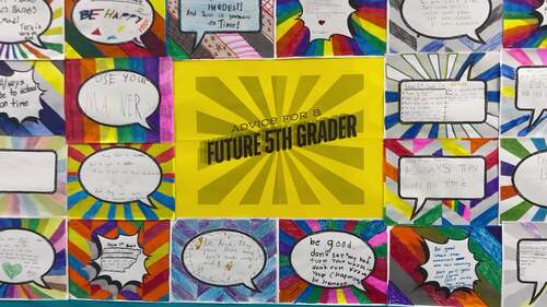 End Of the Year Advice Bulletin Board or Class Book Activity - Comic ...