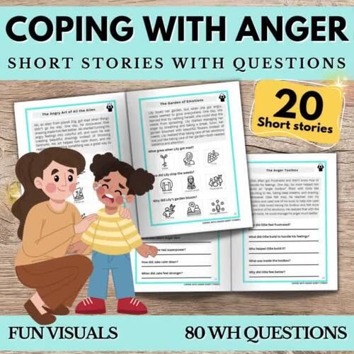 Anger Management Impulse Control Short Stories Worksheets l Autism SEL ...