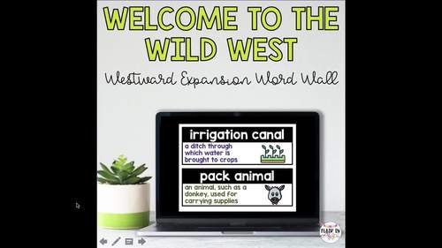 Westward Expansion Vocabulary Word Wall by Flair in Fifth | TpT