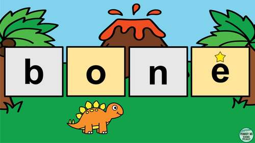 Dinosaur Digital Phonics BUNDLE | CVC and Silent E | Google Slides ...