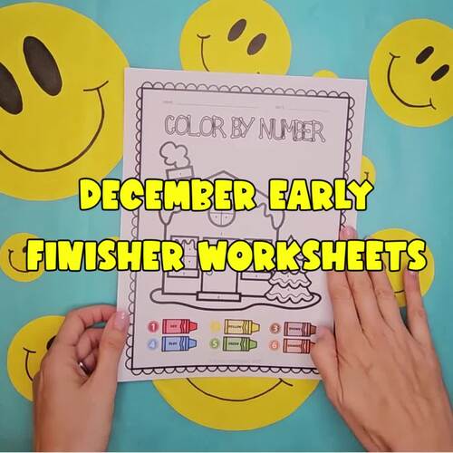 December Early Finisher Worksheets - Christmas - Sub Folder - Monthly ...