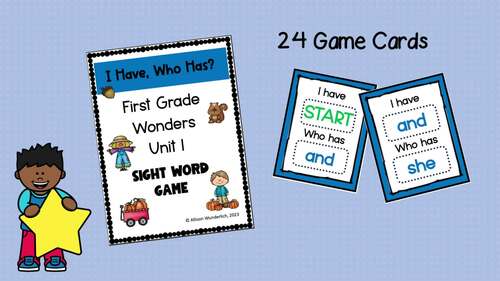 Wonders Unit 1 High Frequency Word Game and Video | TPT