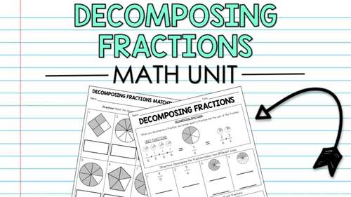 Decomposing Fractions Worksheets | Math Centers | Differentiated