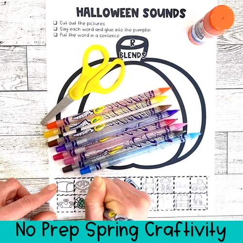 Halloween Articulation Worksheets and Craftivity l No-Prep Fall Speech ...