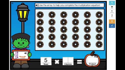 Spooky Halloween Arrays - Multiplication by Wanderlust Designer | TpT