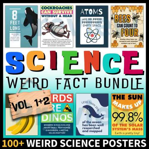 Weird Science Fun Fact Poster Bundle Classroom Decor Bulletin Board ...