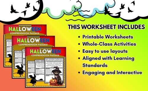 Halloween Literacy Pack |20 Reading Comprehension Activities &Answer ...
