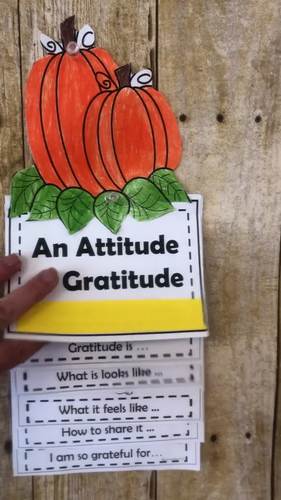 An Attitude of Gratitude Flip Book & Pennant Banner for Fall or ...
