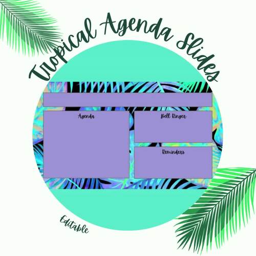 Editable Tropical Agenda Slides (Google Slides) | TPT