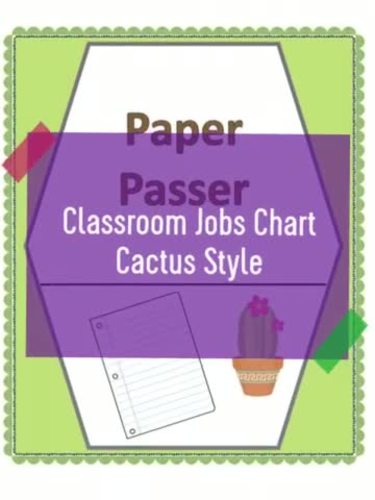 Classroom Jobs Cards Cactus Theme by HappyEdugator | TpT