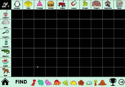 Hide & Seek Speech - Articulation Game - /g/ Dinosaur Theme - Boom ...