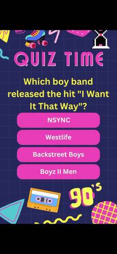 90s Music Quiz 4 VDO Sets : Fun Trivia Game for 30s-50s, Choice & Answer