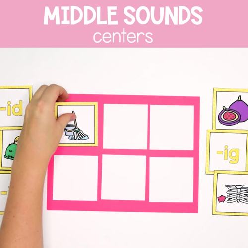 Short Vowel Phonics Center Activities and Games | Word Families ...