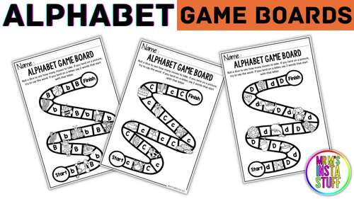 Alphabet Letter Recognition Game Boards by Improving Your Classroom