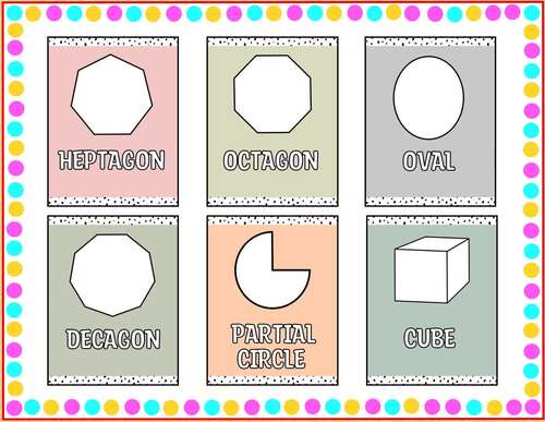 Printable Boho Neutral Spotty Shape Posters, Editable Classroom Shape ...
